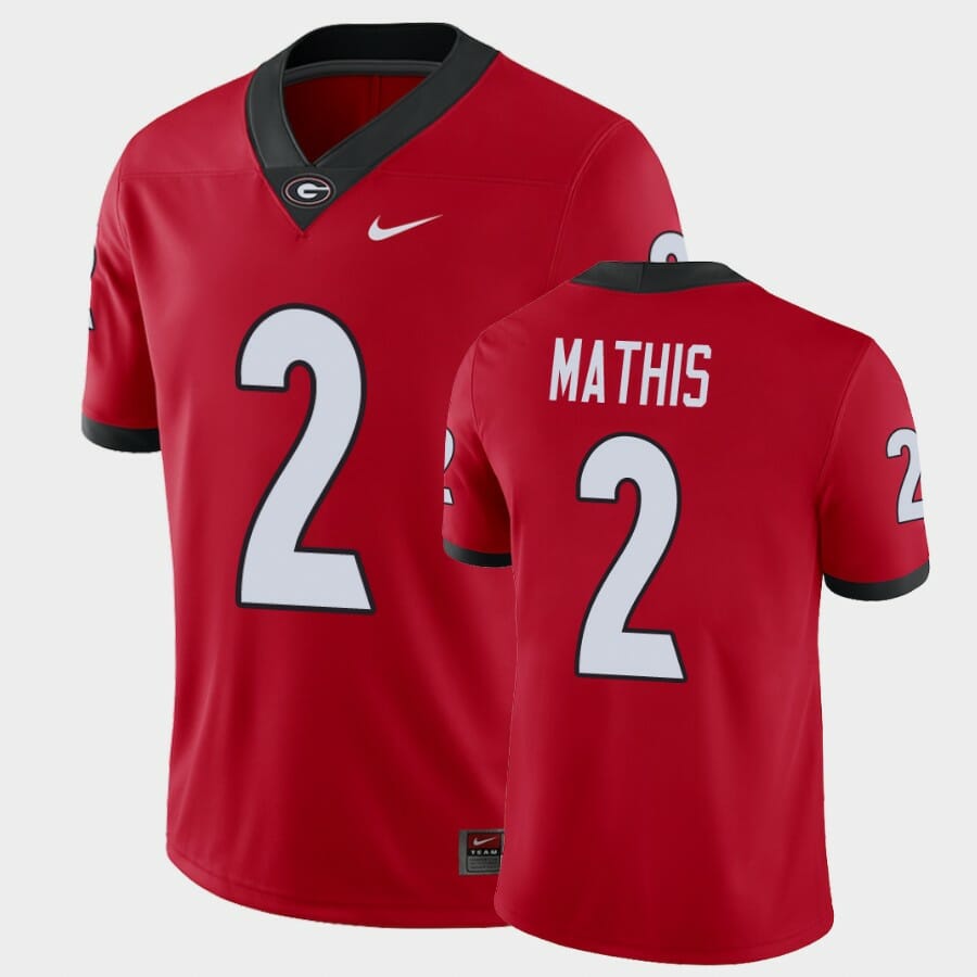 Georgia Bulldogs #2 DWan Mathis Red College Football Alumni Player ...